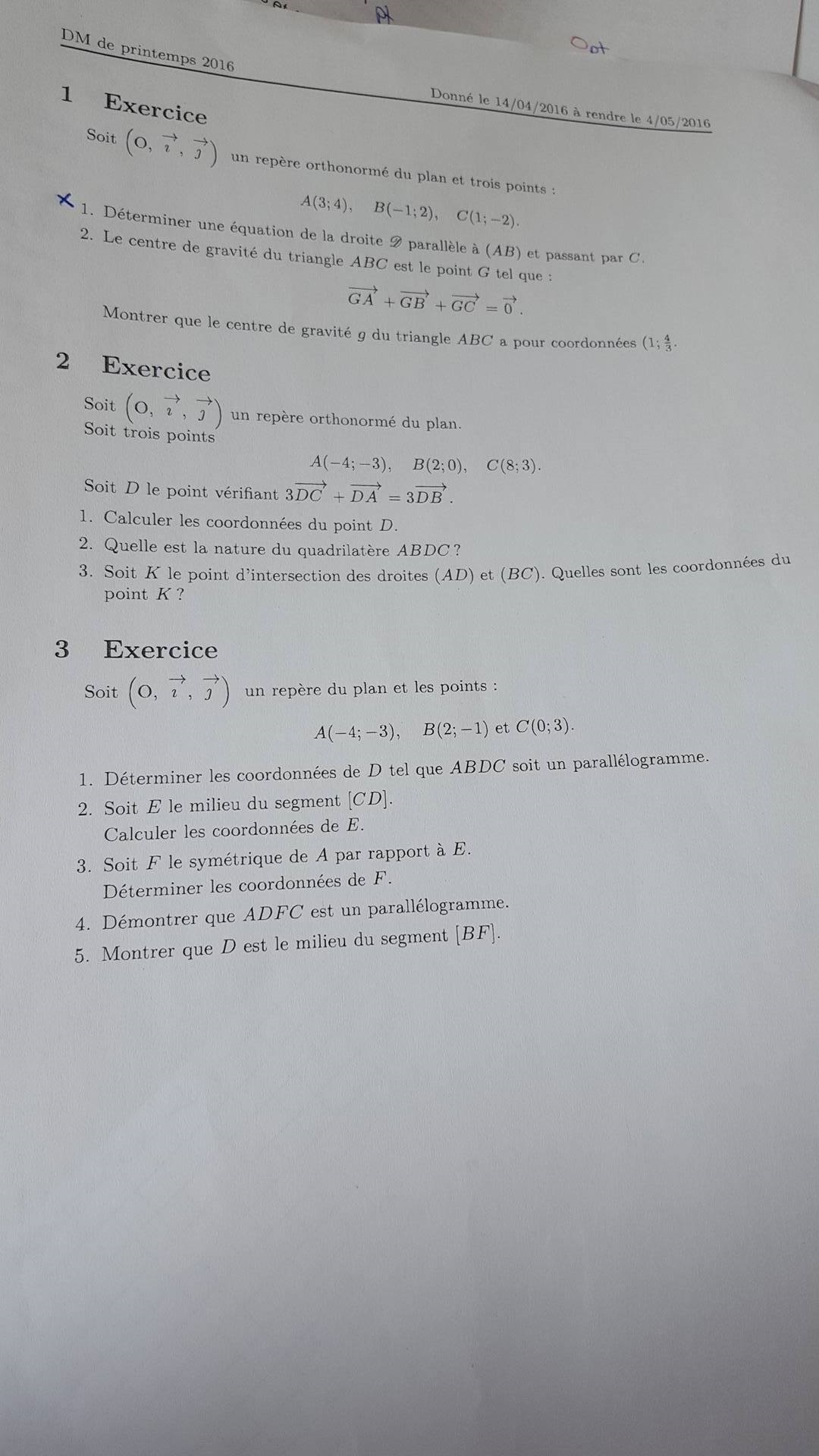 Devoir Maison De Math Seconde | Ventana Blog