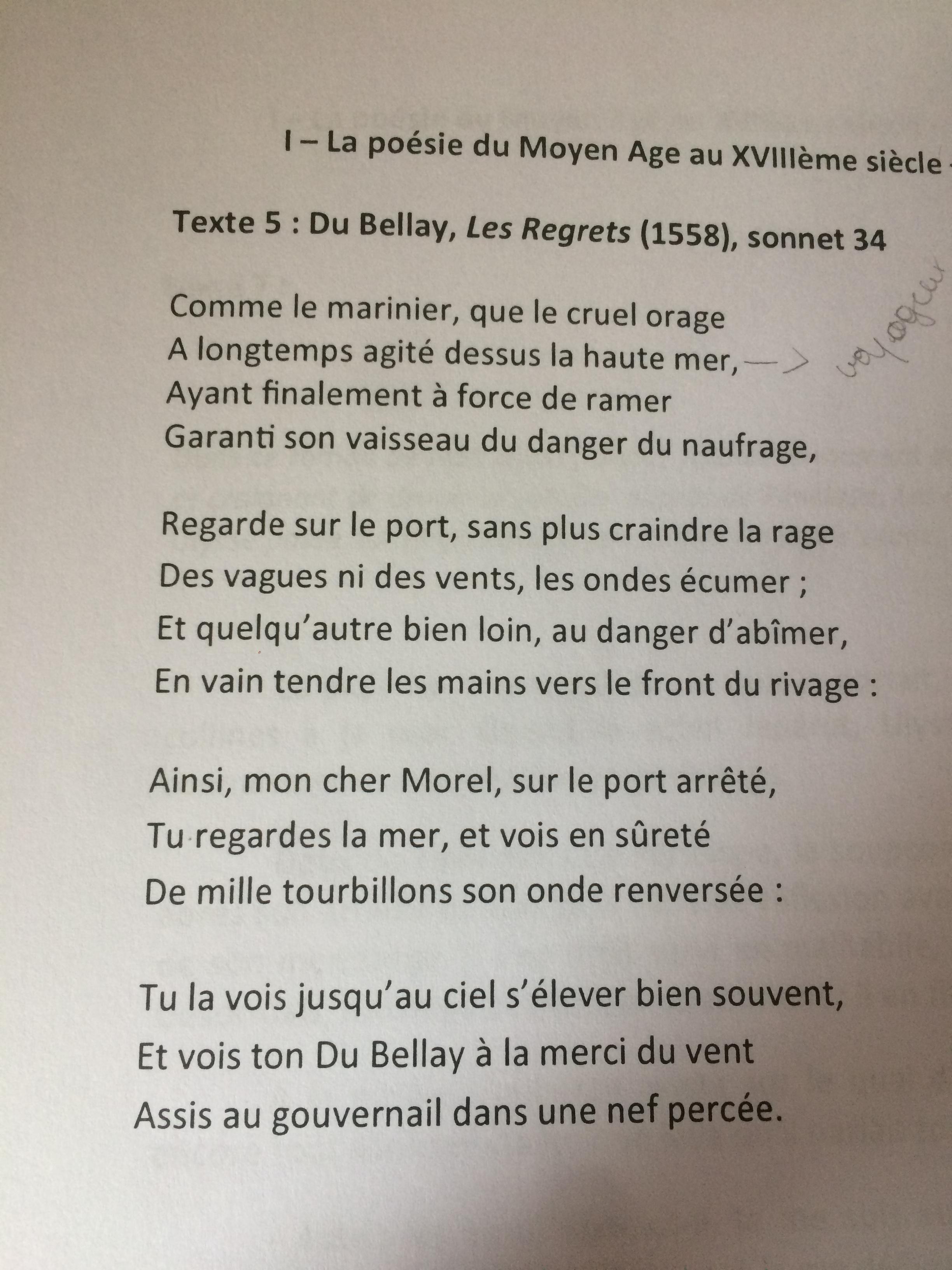 Du bellay les regrets sonnet 34 - Français - E-Bahut - site d'aide aux ...