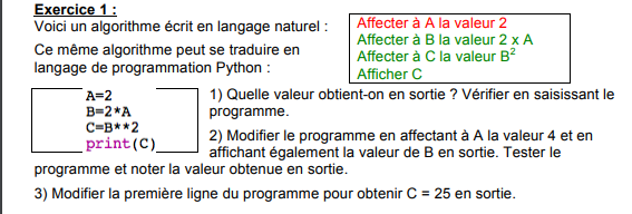 programmer l'affectation - Mathématiques - E-Bahut - site d'aide aux ...