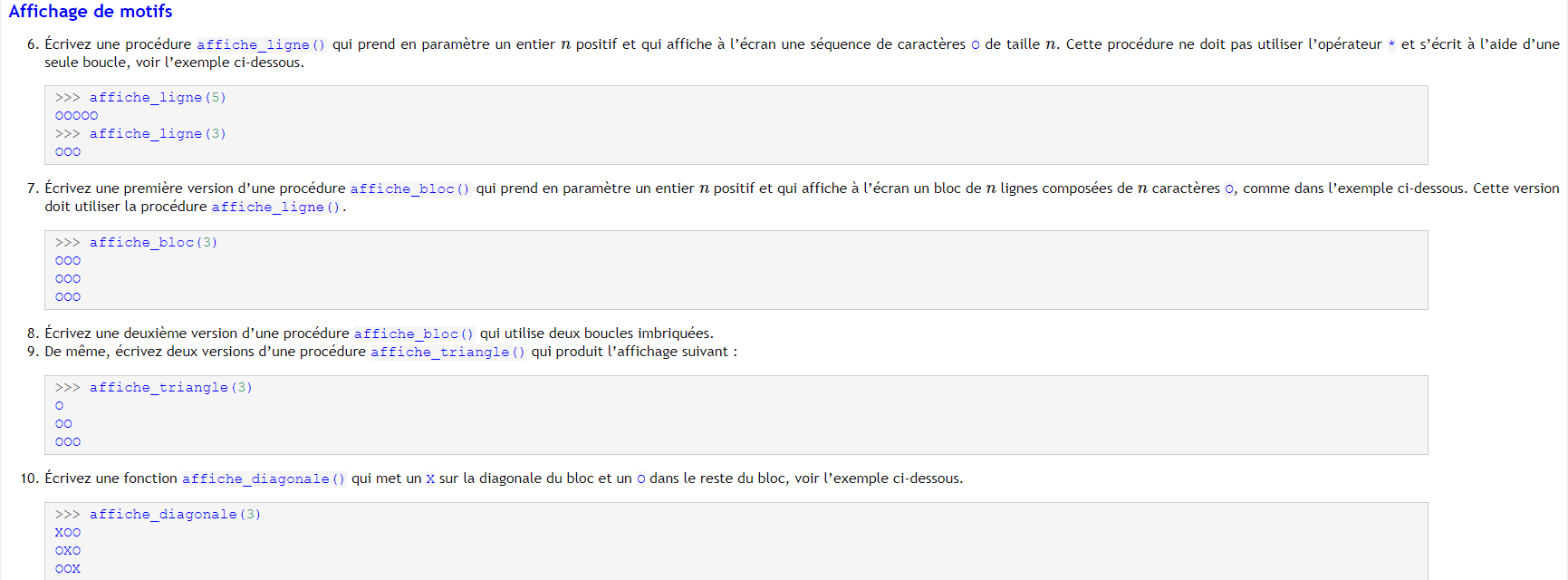 Python programme - Informatique - E-Bahut - site d'aide aux devoirs