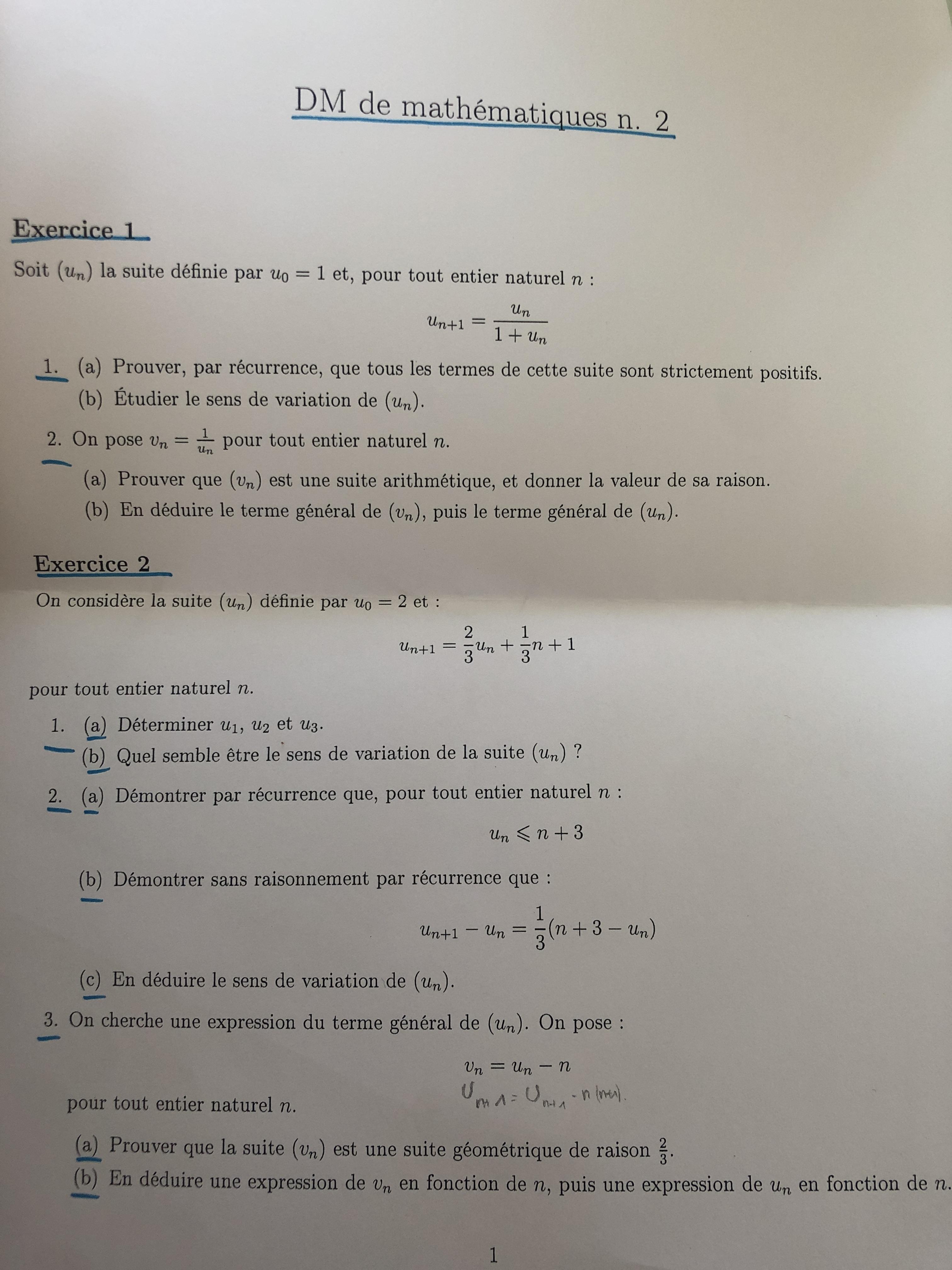Suite arithmétique - Mathématiques - E-Bahut - site d'aide aux devoirs